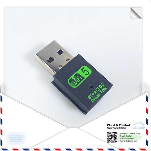 Promo Comfast Mini USB WiFi Bluetooth 2 in 1 Dongle 802.11AC 600 Mbps ...