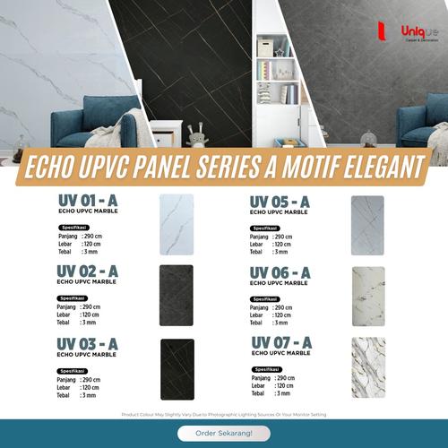 Jual Echo UPVC Panel Series A Motif Elegant / PVC Marble Backdrop TV ...