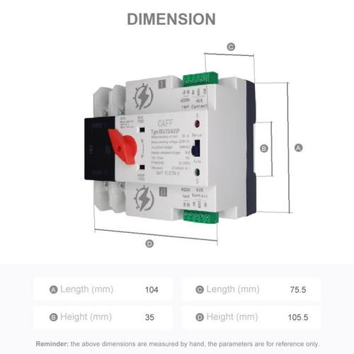 Jual NR ATS AC 63A 220V 2P Automatic Transfer Switch Solar Cell PV ...