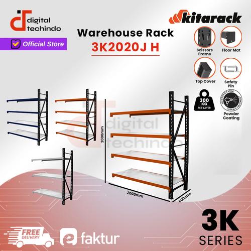 Promo Rak Gudang Besi 300kg per Layer Rack Gudang 2 Meter Jointer Rack ...