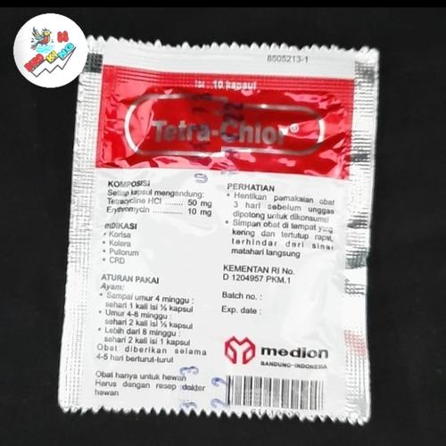 Jual VITA TETRA CHLOR TETRACHLOR SACHET 10 KAPSUL VITAMIN OBAT BURUNG ...