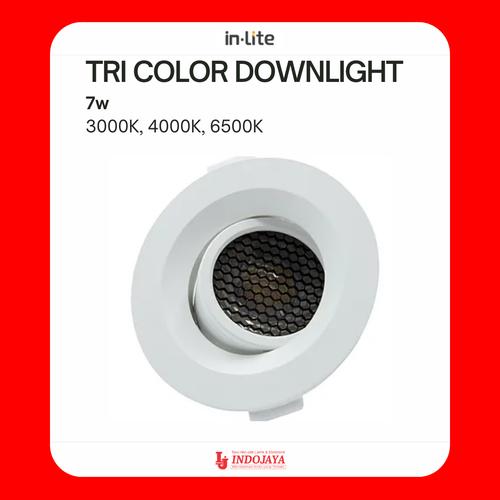Jual INLITE SPOT LIGHT 3 WARNA INDC234 7W TRI COLOR DOWNLIGHT - Kab ...