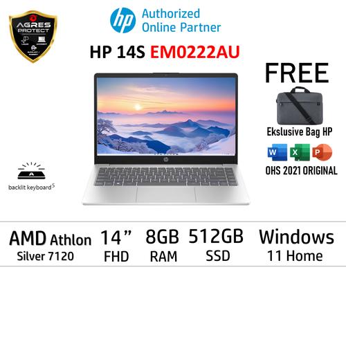 Promo Laptop HP 14 EM0222AU ATHLON 7120 8GB 512GB W11+OHS 14.0FHD IPS ...