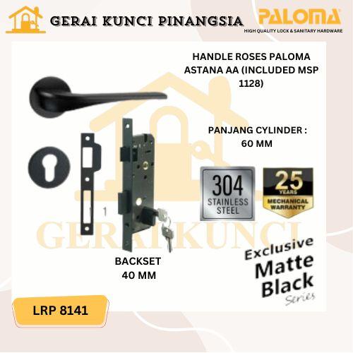 Jual Handle Pintu Set Kunci Pintu LRP 8141 Mortise Gagang Pintu Black ...