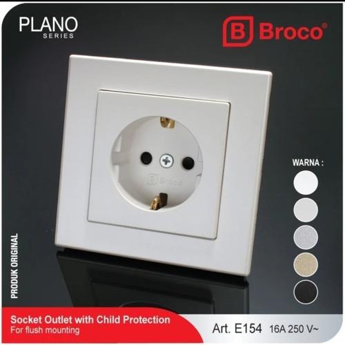 Jual Broco Plano E154-55S Stop Kontak CP/Stop Kontak Broco Plano CP White - Jakarta Pusat ...