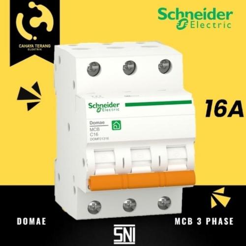 Jual MCB SCHNEIDER NEW DOMAE 3 PHASE 16A 25A 32A 40A premium - 16A - Jakarta Barat - NTS FASHION ...