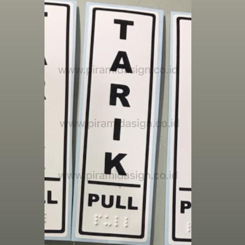 Jual Stiker braile tarik dorong pull push tuna netra disable low vision ...