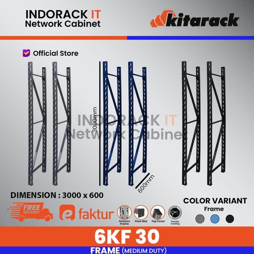 Promo Gudang Besi Frame Rak 600kg / layer Tiang Tambahan Rack Tinggi 3M ...