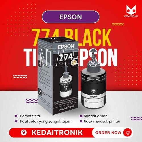 Jual Tinta EPSON 774 Black Original Ink Refill Printer M100 HITAM T7741 ...