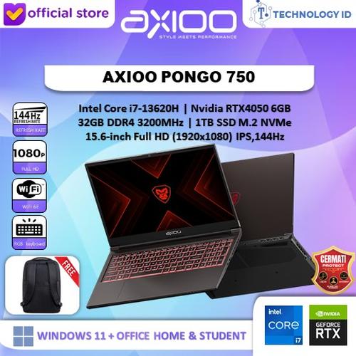 Promo Axioo Pongo 750 Core i7-13620H 32GB 1TB SSD 15.6-inch Full HD ...