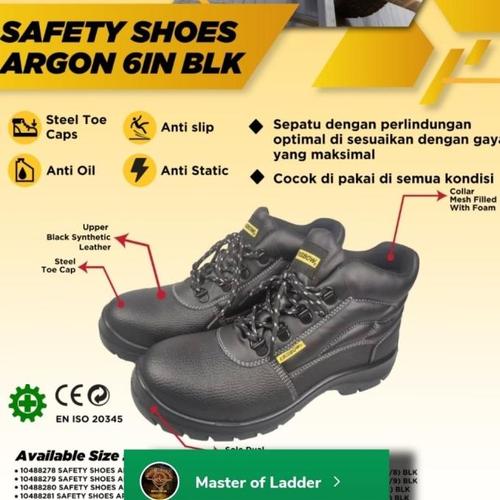 Jual IR KRISBOW Sepatu Safety shoes Argon 6 INCH Sepatu Proyek Krisbow ...