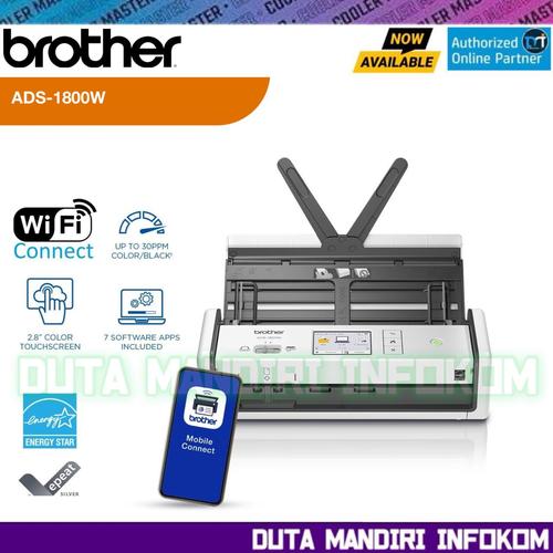 Promo Brother ADS-1800W - ADF Wireless Duplex Compact Document Scanner ...
