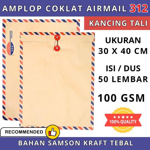 Jual Amplop Coklat AIRMAIL KANCING TALI 312 BHG - Jakarta Barat - Toko ...
