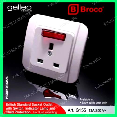 Jual BROCO STOP KONTAK AC GALLEO G155 13A STOPKONTAK AC GALEO 13A SNI ...