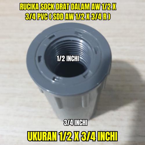 Jual Sock Drat Dalam / Sdd / AW Ukuran 1/2 x 3/4 Inchi PVC Paralon ...