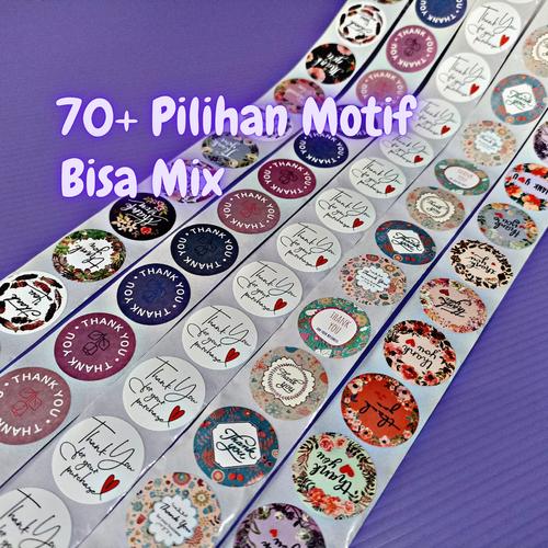 Jual 100 pcs Stiker Thank You Terima Kasih Thanks Sticker Thankyou Tq ...