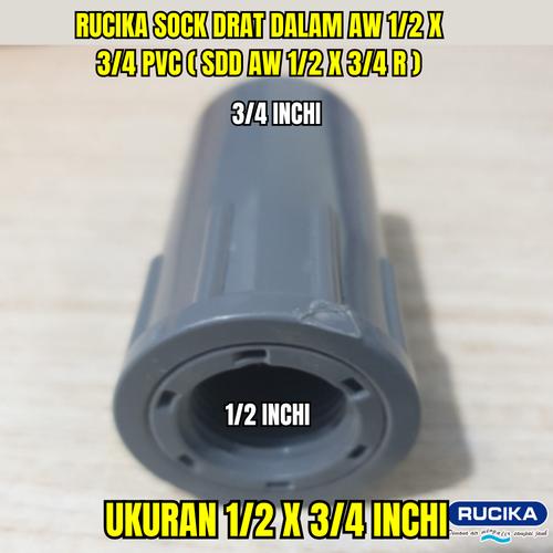 Jual Faucet Socket AW Ukuran 1/2 x 3/4 Inchi PVC Paralon Saluran Air ...