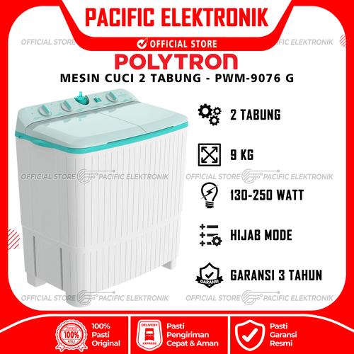 Jual Mesin Cuci Polytron 2 Tabung 9kg PWM-9076 / PWM 9076 / PWM9076 ...