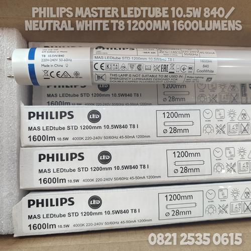 Jual LAMPU PHILIPS MASTER LEDTUBE STD 1200MM 10.5W 840 T8 I - TL LED 10 ...