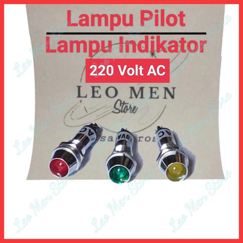Jual Lampu Pilot~Lampu Indikator~Lampu Signal~HIJAU~Besi~LED~220 Volt ...