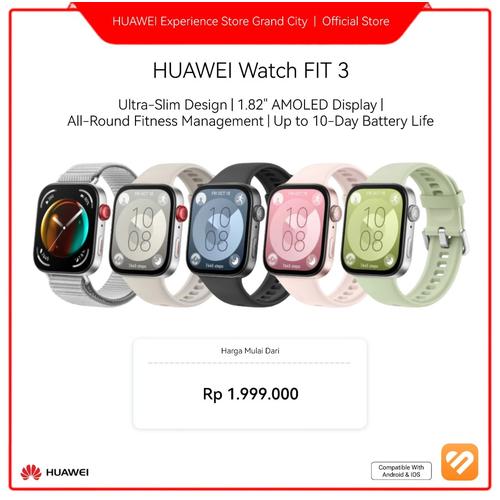Jual HUAWEI Watch FIT 3 Smartwatch - Black - Kota Surabaya ...