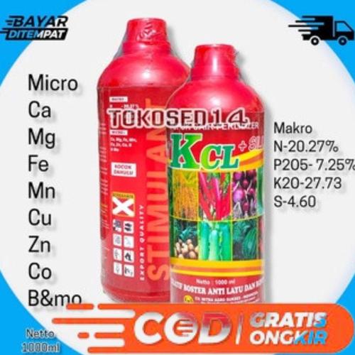 Jual PUPUK BIO KCL PLUS SILIKA 1 LITER SEMPROT DAN KOCOR Penyubur Akar Daun Bunga dan Buah ...