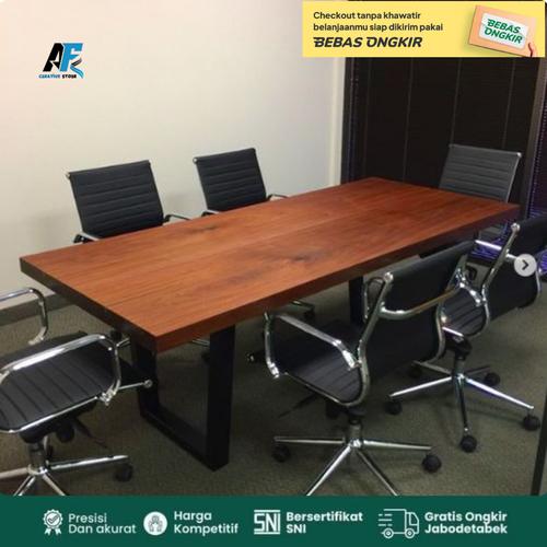 Jual Meja Meeting Kayu Mahogany Minimalis - Meja Rapat Kerja - Meja ...
