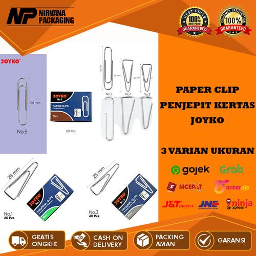 Jual PAPER CLIP TRIGONAL CLIP KLIP PENJEPIT KERTAS SEGITIGA NO 1 3 5 ...