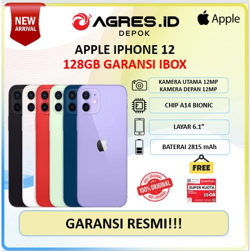 Promo Apple Iphone 12 128GB Resmi Ibox - NON BUNDLE, BLACK Cicil 0% 3x ...