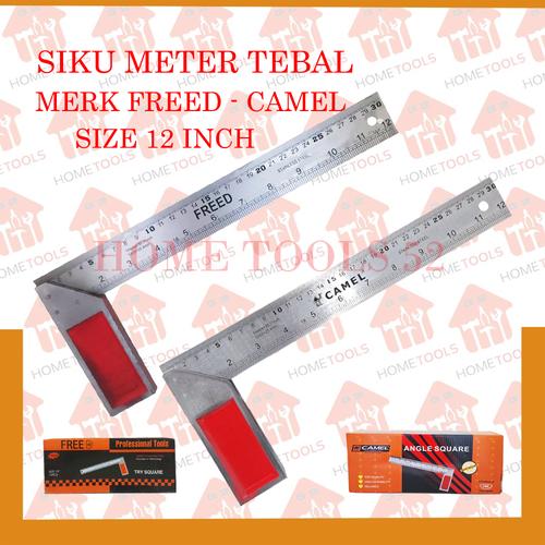 Jual Siku Meter Penggaris Besi Tebal 12" Varian Merk CAMEL - FREED ...