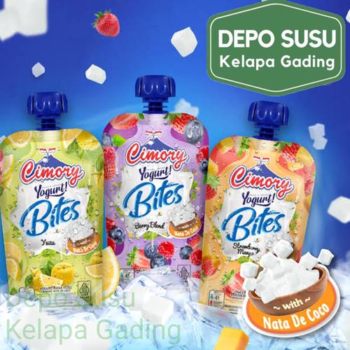 Promo Cimory Yogurt Bites 120gr with Nata De Coco | Squeeze Blueberry ...