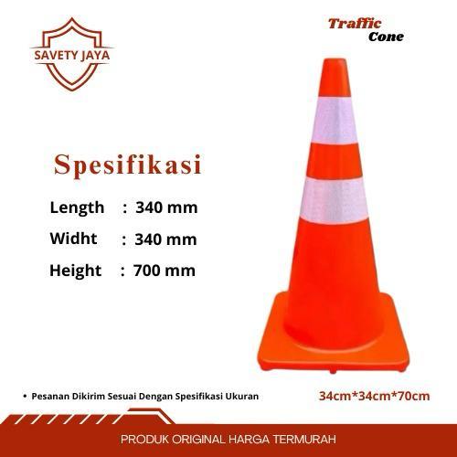 Jual Safety Traffic Cone / Kerucut Lalu Lintas 70cm - cone 70cm, putih ...