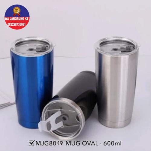 Jual mug stainless 600ml mug oval polos mug promosi custom - Jakarta ...