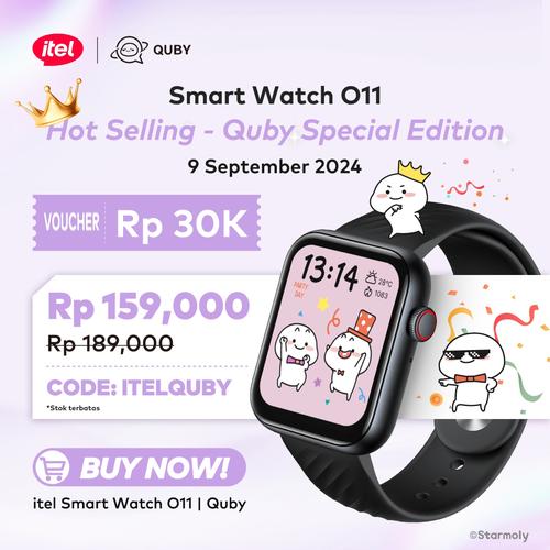Promo Itel Official Smart Watch ISW-O11 3 Tahan Air SPO2 Telepon ...