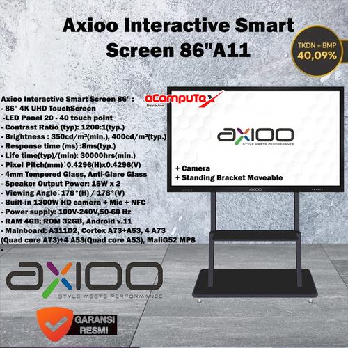 Jual AXIOO INTERACTIVE SMART SCREEN 86" A11 SMART BOARD + STANDING ...