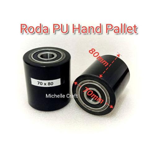 Jual Roda PU Hand Pallet 70x80 mm /hand lift/handpallet / 2Ton/black ...
