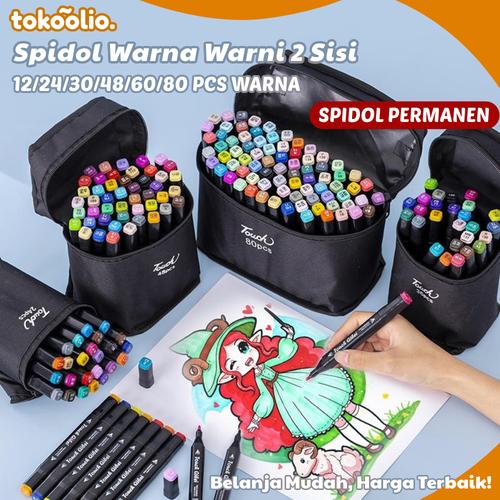 Jual Spidol Stabilo Set Warna Warni 2 Sisi Mata Spidol Melukis ...