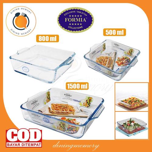 Jual Wadah Saji Kaca 800ml Merk Formia - Bake & Serve Square Dish ...
