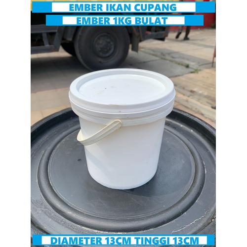 Jual ember bekas es krim 1kg bulat ember ice cream 1kg bulat plus tutup ...