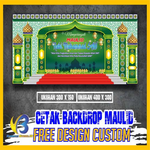 Jual Cetak Spanduk Backdrop Hari Besar Islam Dll Free Design Custom ...