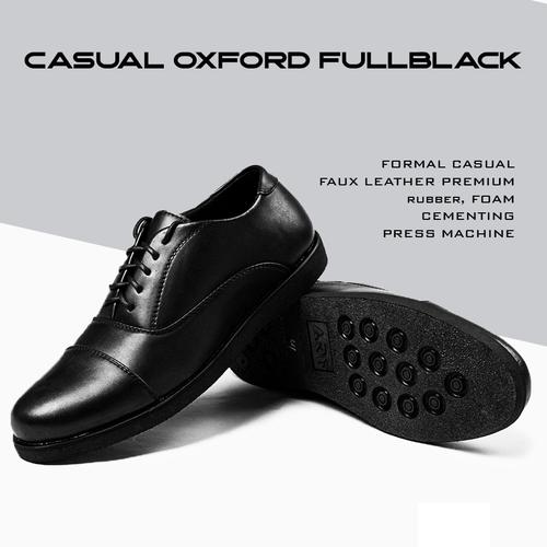 Jual Sepatu Pantofel Pria ARF Casual Oxford Full Black Formal Kerja ...