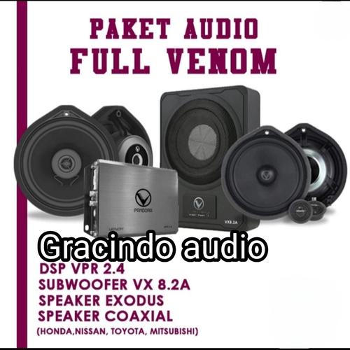 Jual Paket Audio Full Venom Power DSP + Subwoofer + Speaker + Kabel Soket Plug N Play Mitsubishi ...