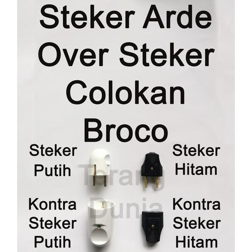 Jual Steker Arde Broco Over Steker Broco Colokan Broco - Steker Hitam ...