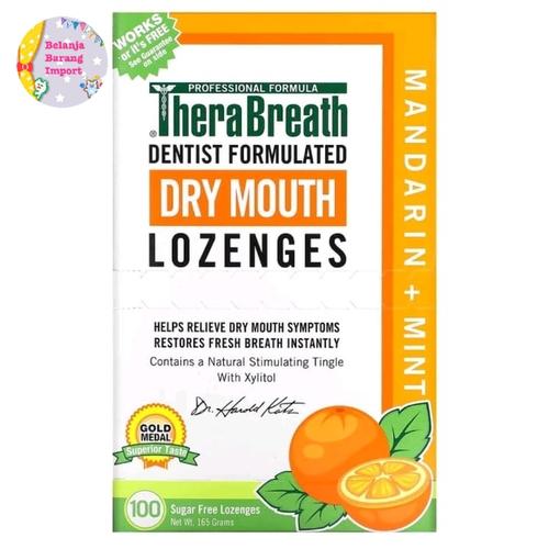 Jual TheraBreath Dentist Formulated Dry Mouth Lozenges Helps Relieve ...
