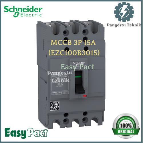 Jual MCCB EASYPACT 3P 15A / EZC100B3015 / 3 Phase 15A / BREAKER ...