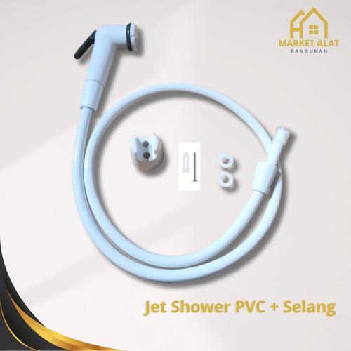 Jual Jet Shower PVC + Selang / Kran Cebok Satu Set / Kepala Jet Shower ...