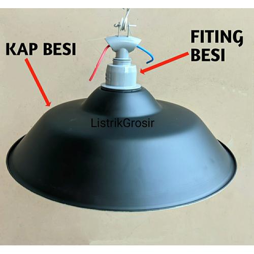 Jual FITTING BESI + KAP HITAM BESI 30CM SET Kap HITAM + Fiting BESI Kap ...