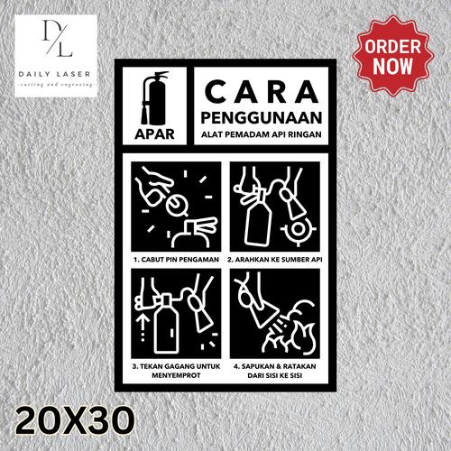 Jual SIGNAGE CARA PENGGUNAAN APAR 30 x 20 CM SIGNAGE AKRILIK - Kota ...