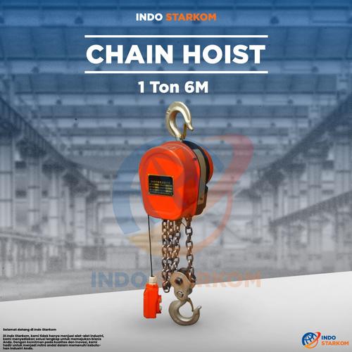 Jual Electric Chain Hoist 1 Ton 6Meter Chain Block Elektrik 1 Ton 6M ...