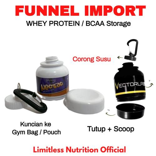 Jual Funnel Whey Protein Storage - Tempat Penyimpanan / Corong Susu Gym ...